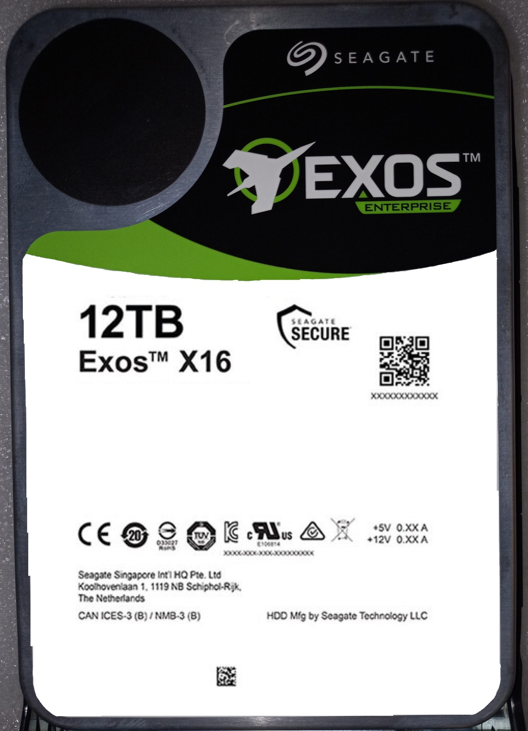 Seagate Exos X16 12TB SAS 12Gb/s 7200RPM ST12000NM008G