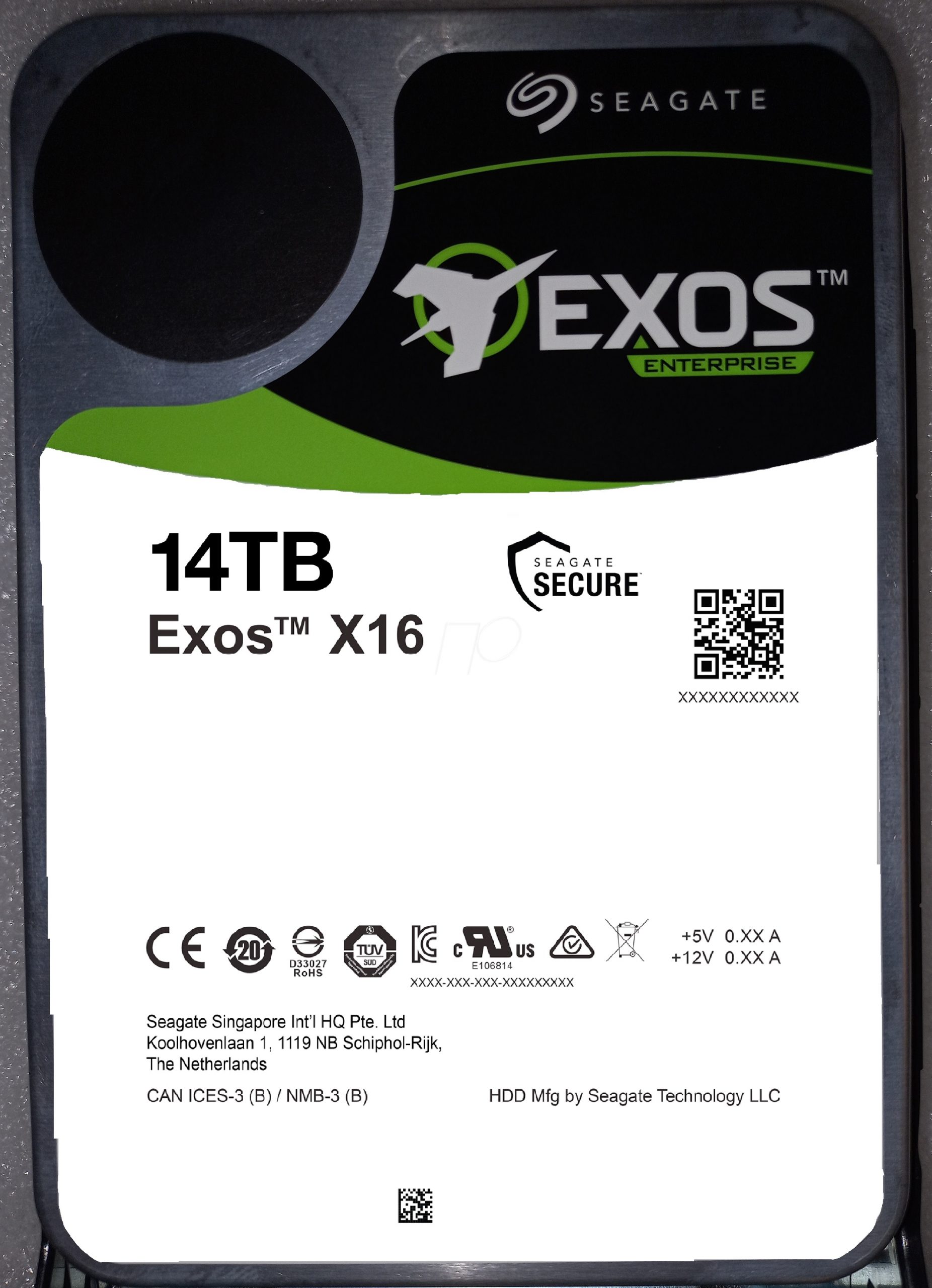 Seagate Exos X16 14TB SATA 6Gb/s 7200RPM ST14000NM003G