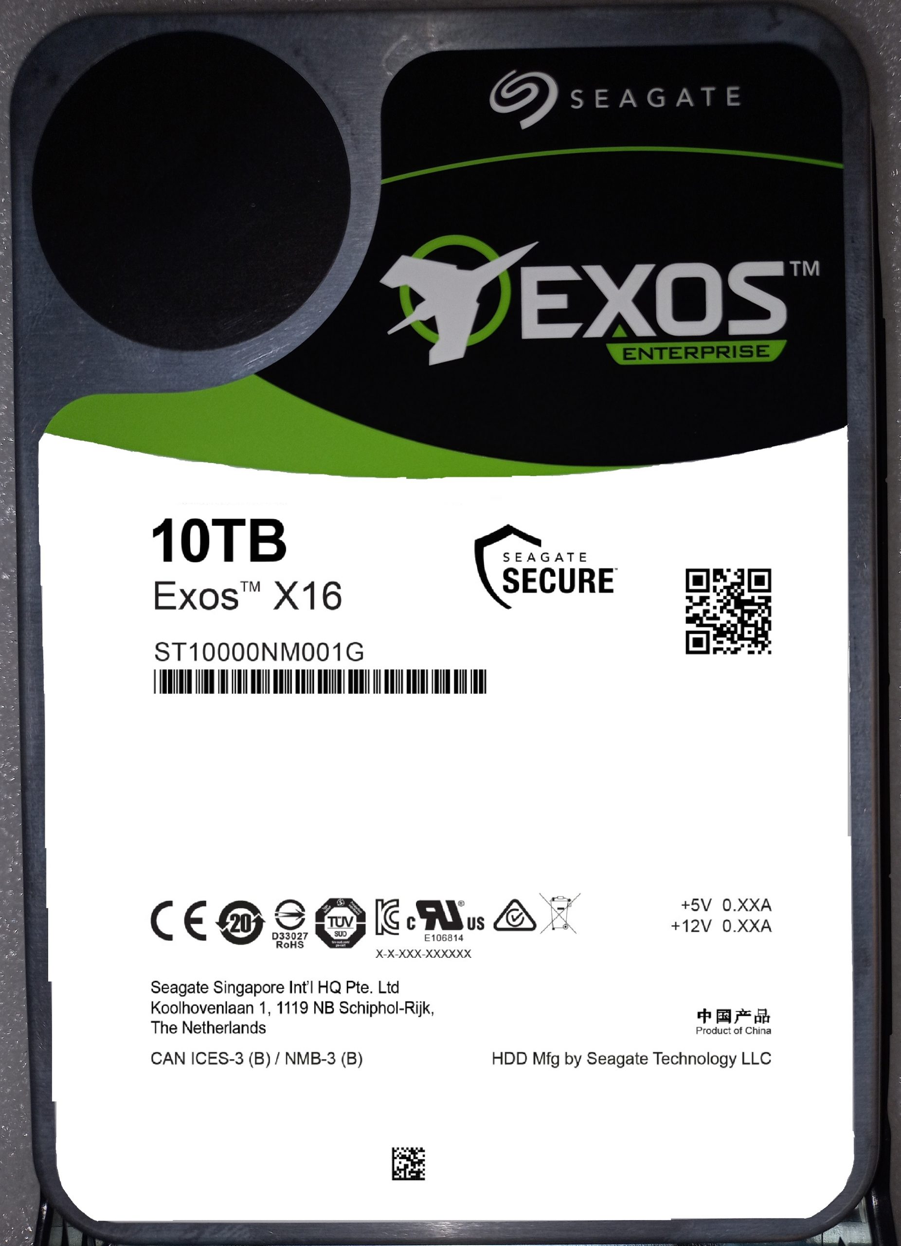 Seagate Exos X16 10TB SATA 6Gb/s 7200RPM ST10000NM001G